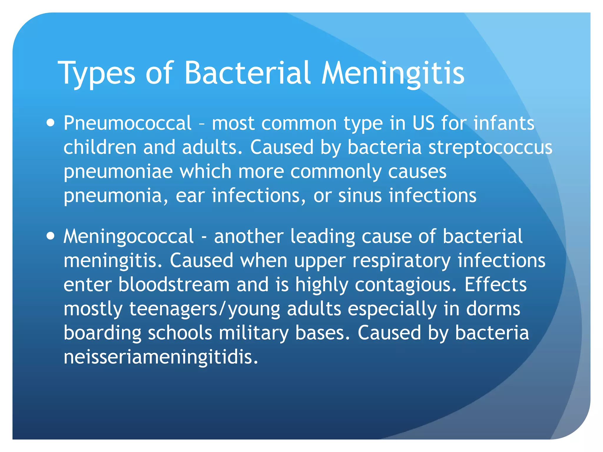 Bacterial meningitis | PPTX