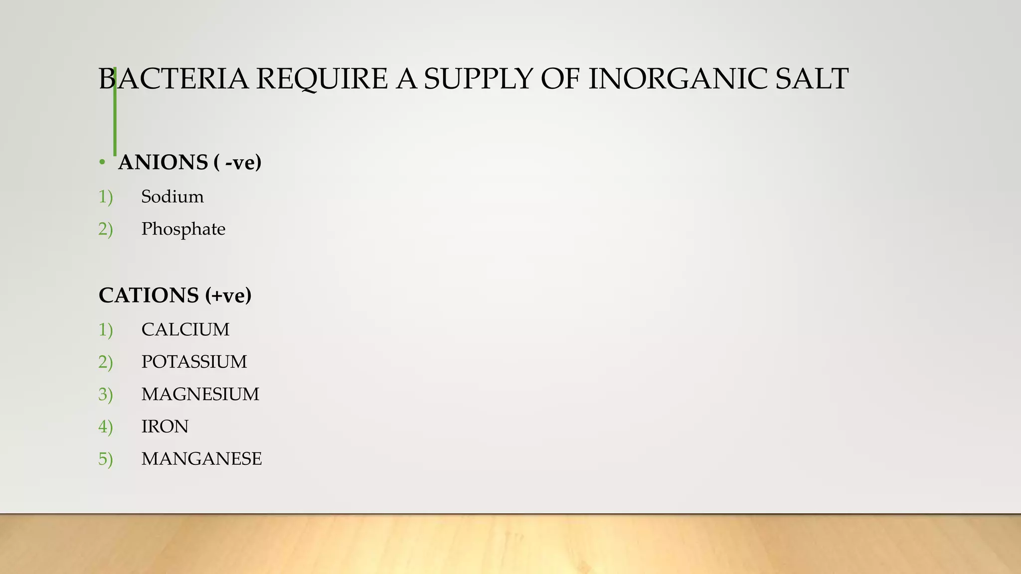 Bacterial nutrition | PPTX