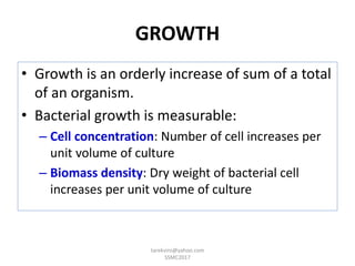 Bacterial nutrition growth and physiology | PPTX