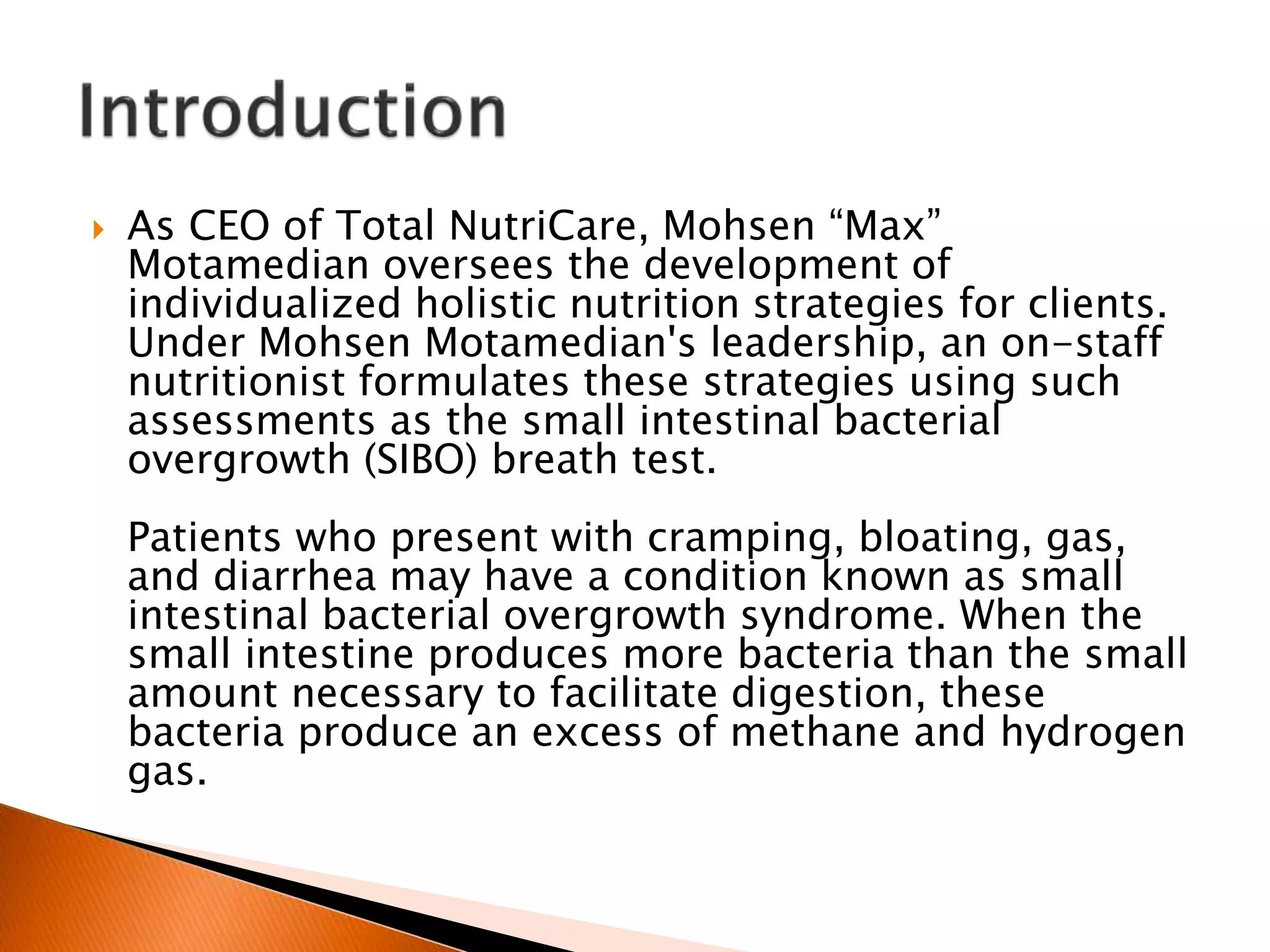 Bacterial Overgrowth Breath Test | PPTX