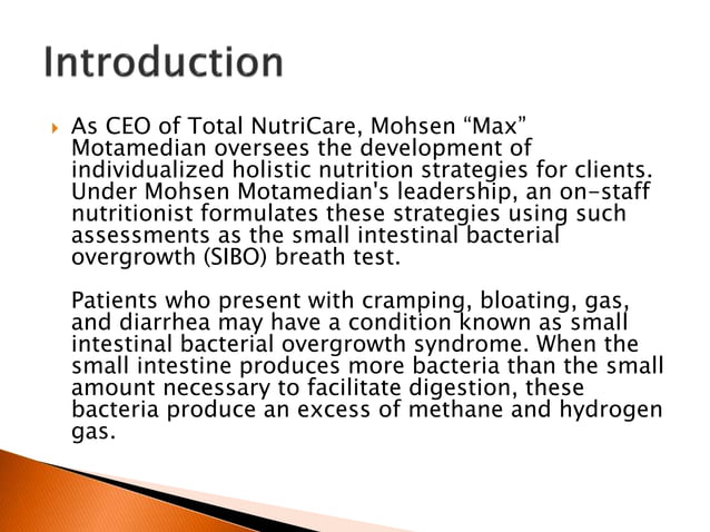 Bacterial Overgrowth Breath Test | PPT