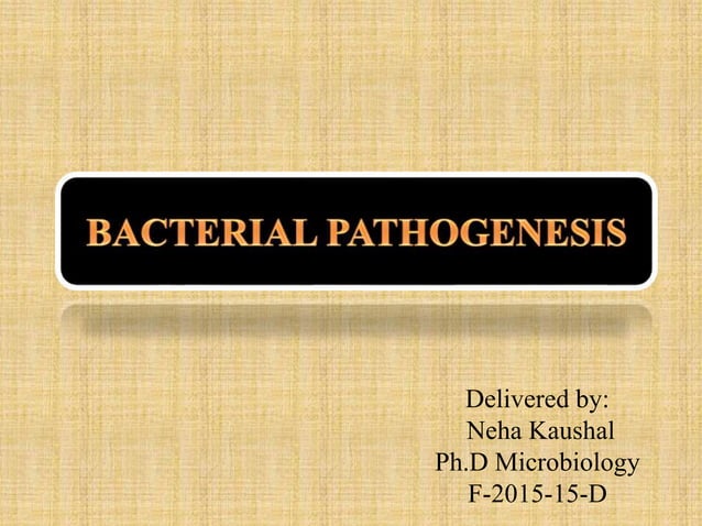 Bacterial pathogenesis | PPTX