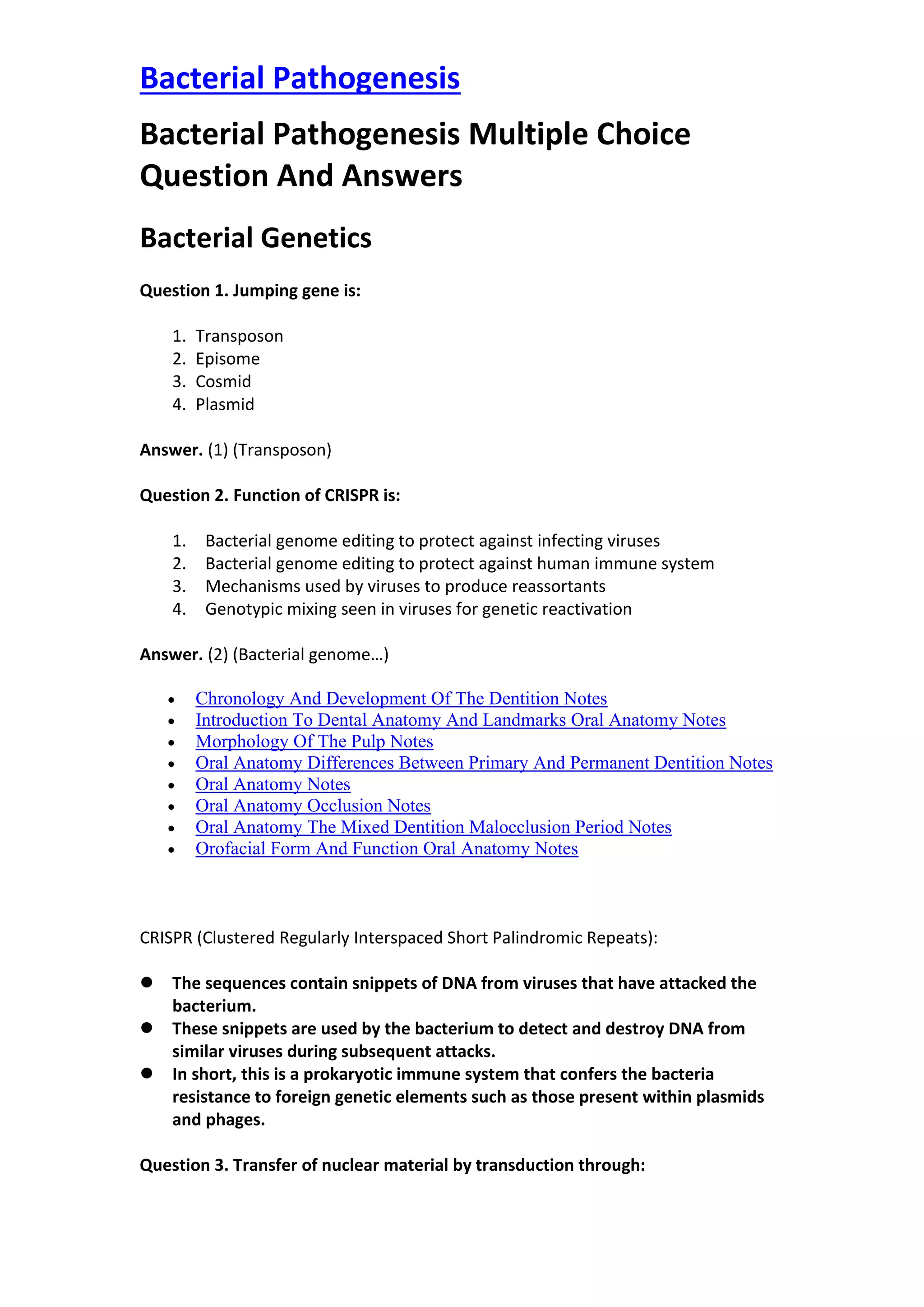 Bacterial Pathogenesis | PDF