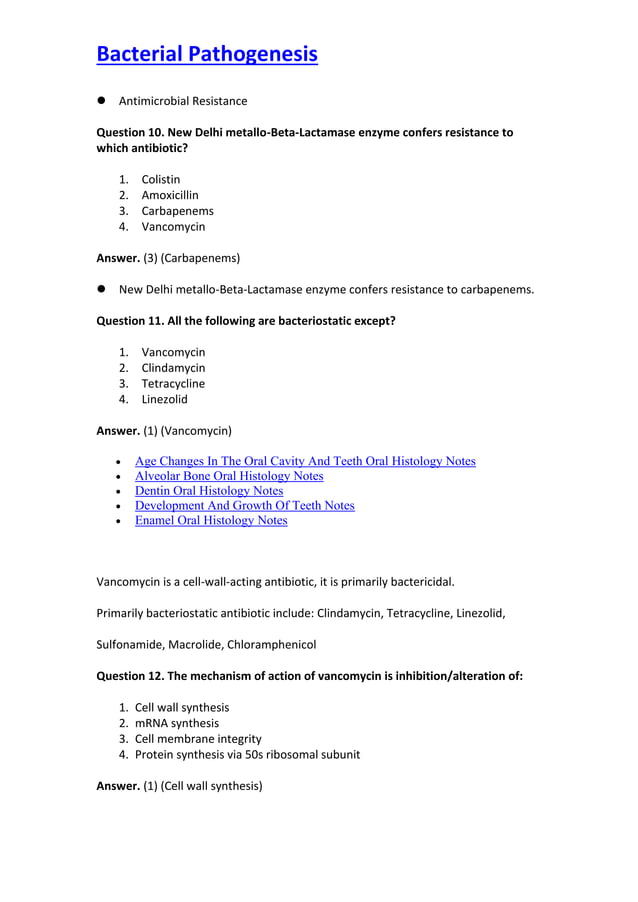 Bacterial Pathogenesis | PDF