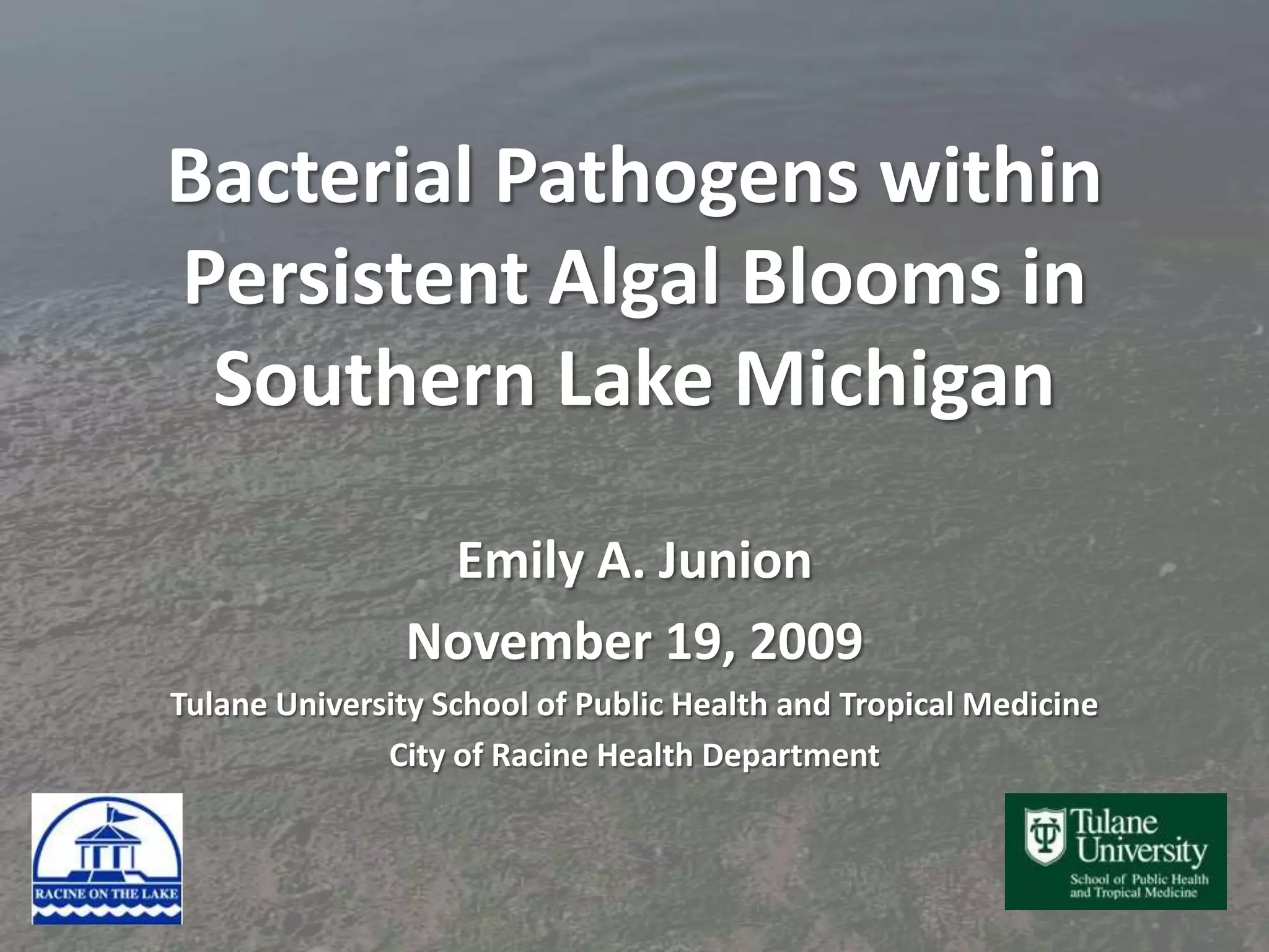 Bacterial Pathogens In Algae | PPT