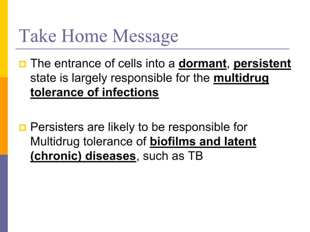Bacterial persistence | PPTX
