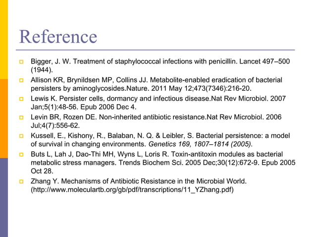 Bacterial persistence | PPTX