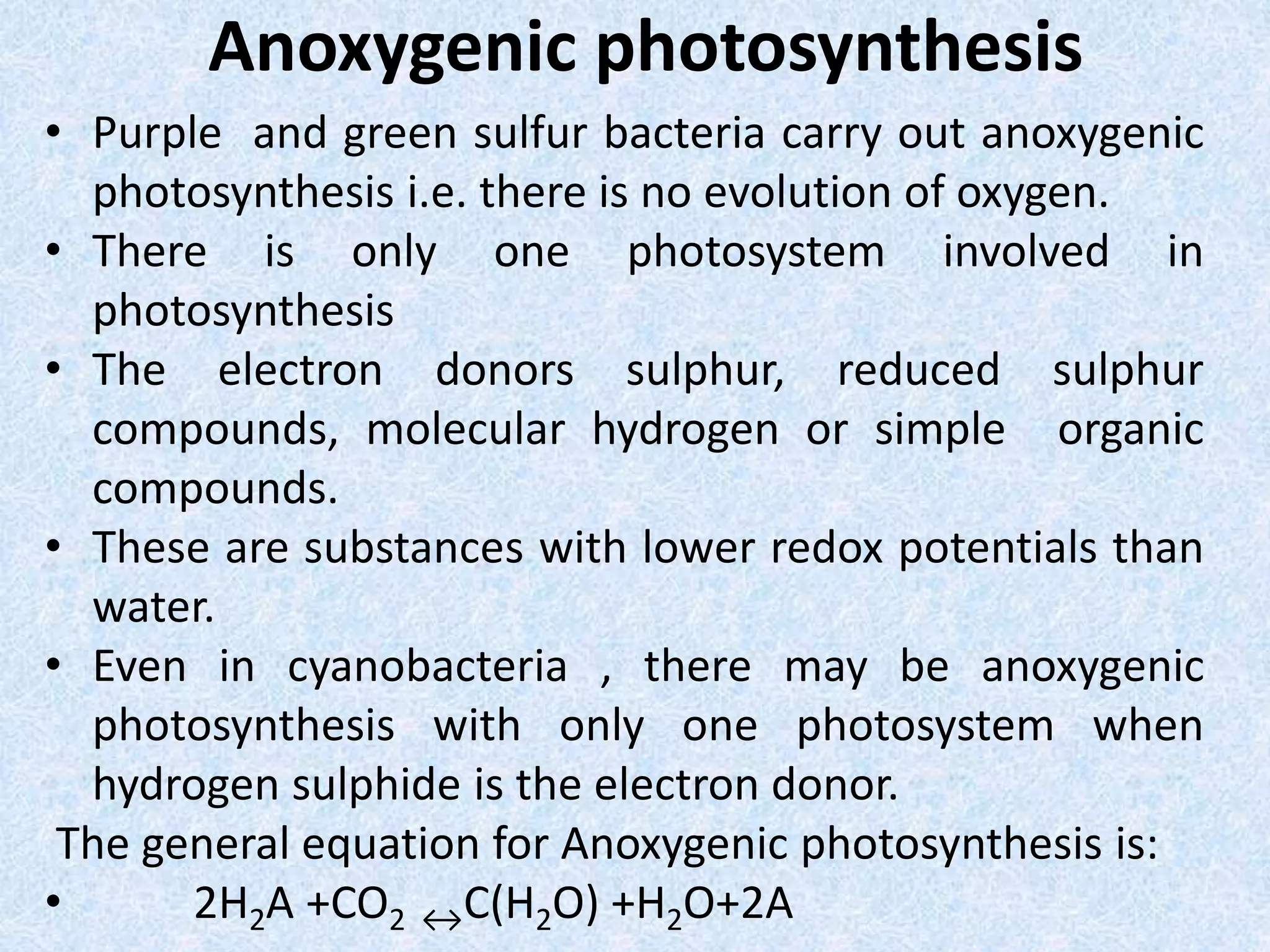 Bacterial photosynthesis 2020 | PPT