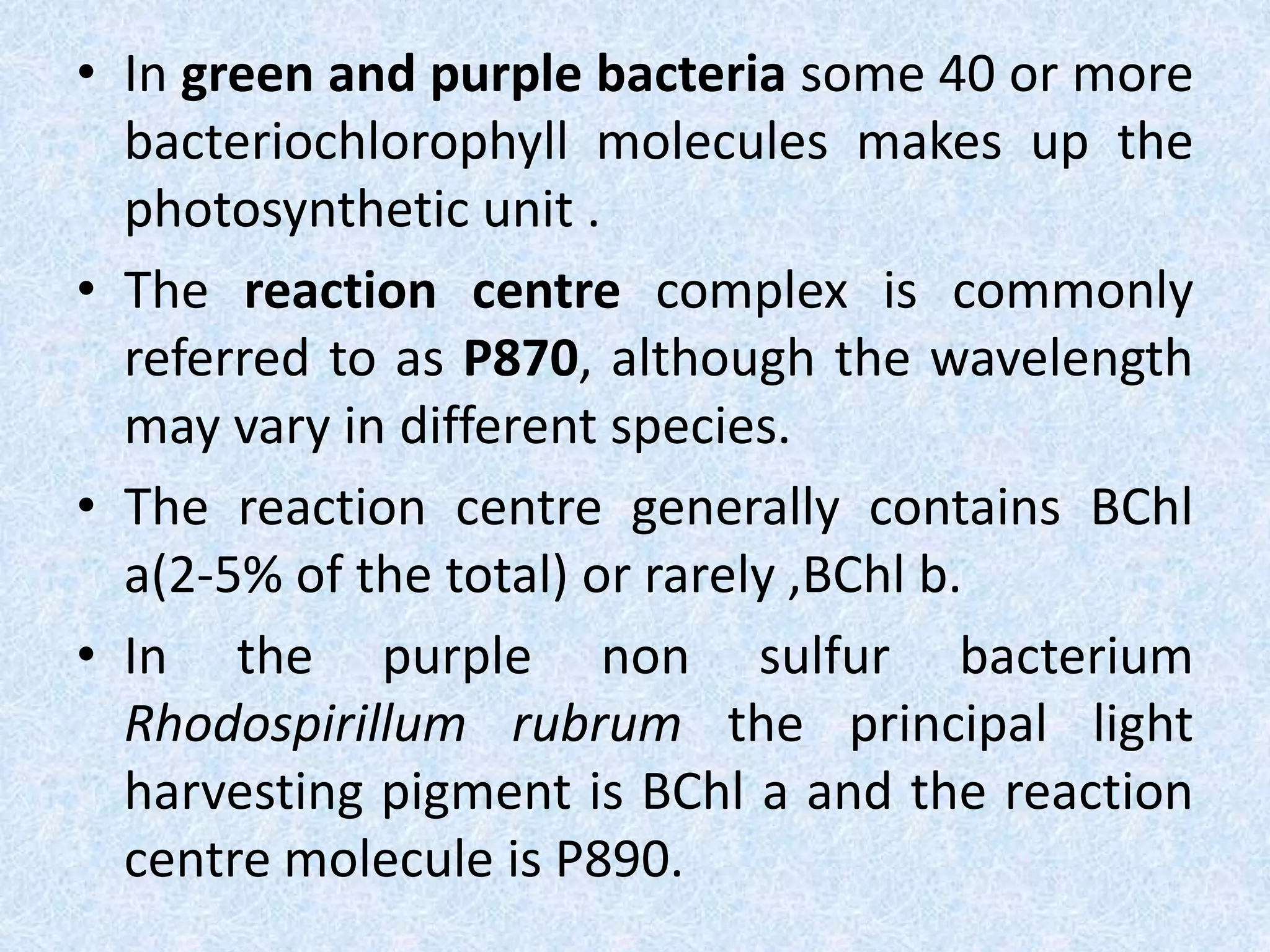 Bacterial photosynthesis 2020 | PPT