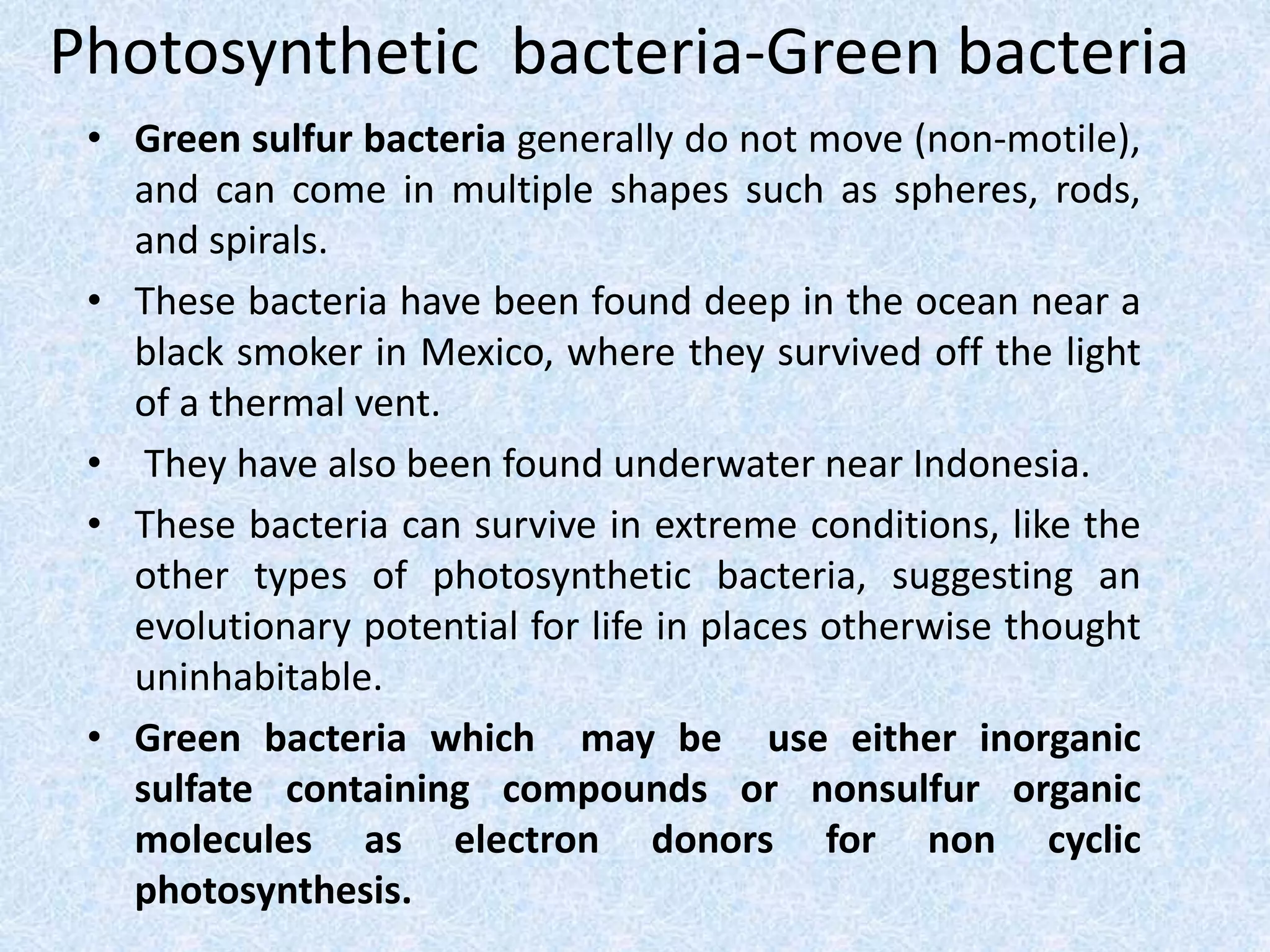 Bacterial photosynthesis 2020 | PPT