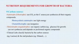 Bacterial physiologogy | PPTX | Chemistry | Science