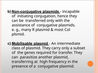 bacterial plasmid, their propertis, classification | PPTX