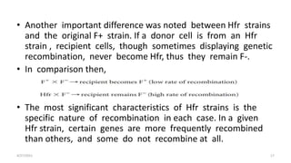 Bacterial recombination and mapping in e.coli