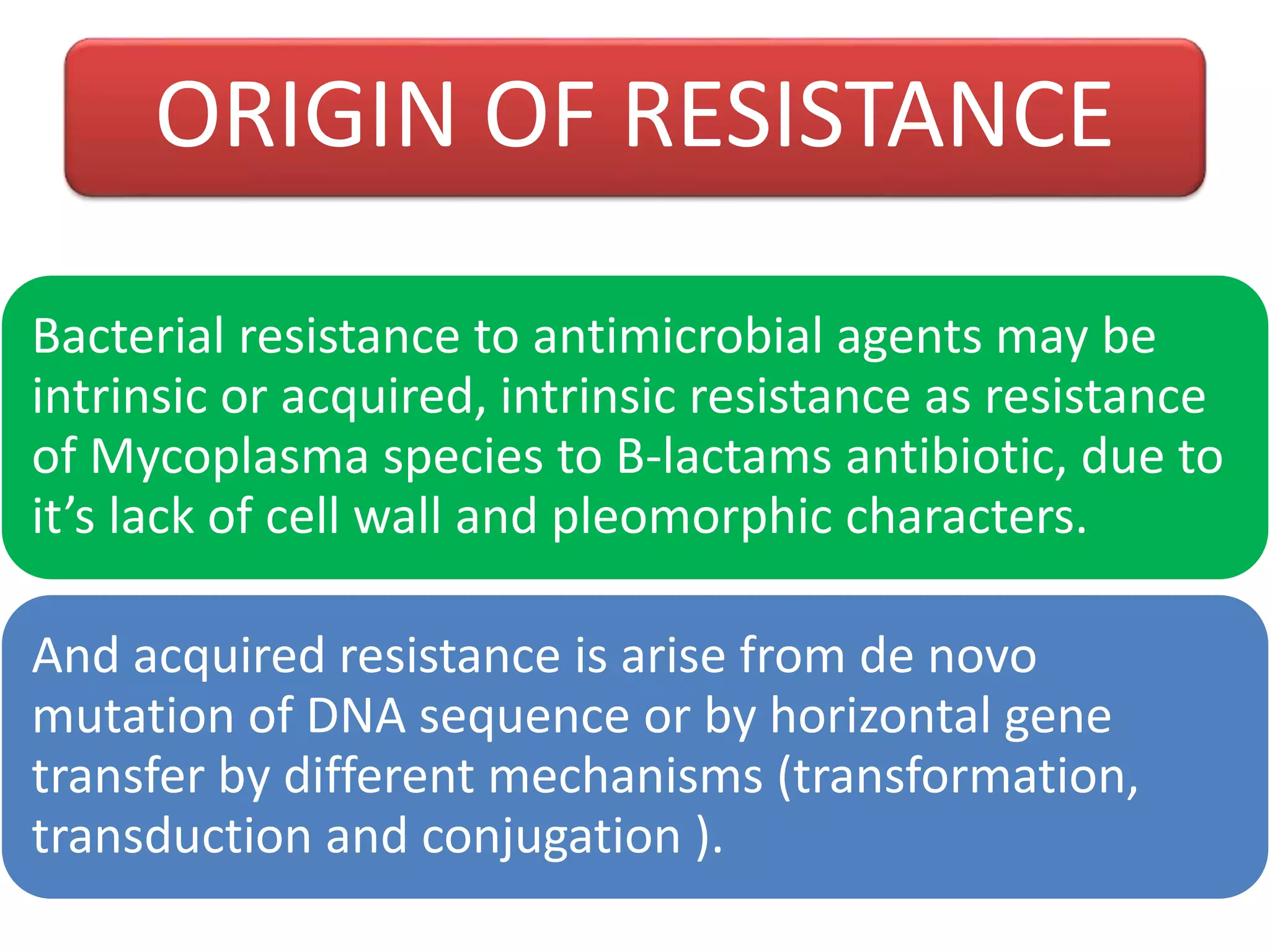 Bacterial resistance mechanisms and new trends for resistance ...