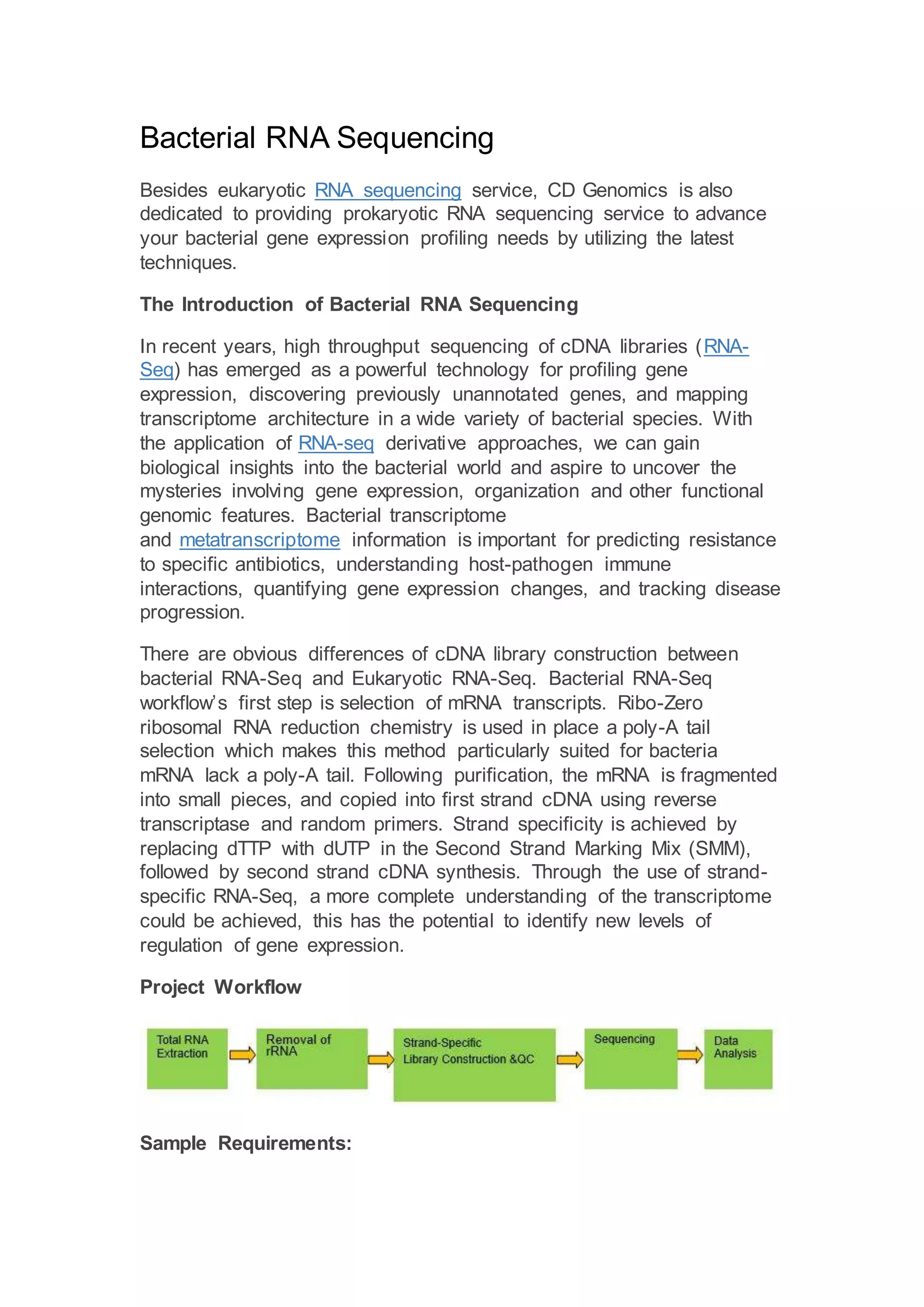Bacterial rna sequencing | DOCX