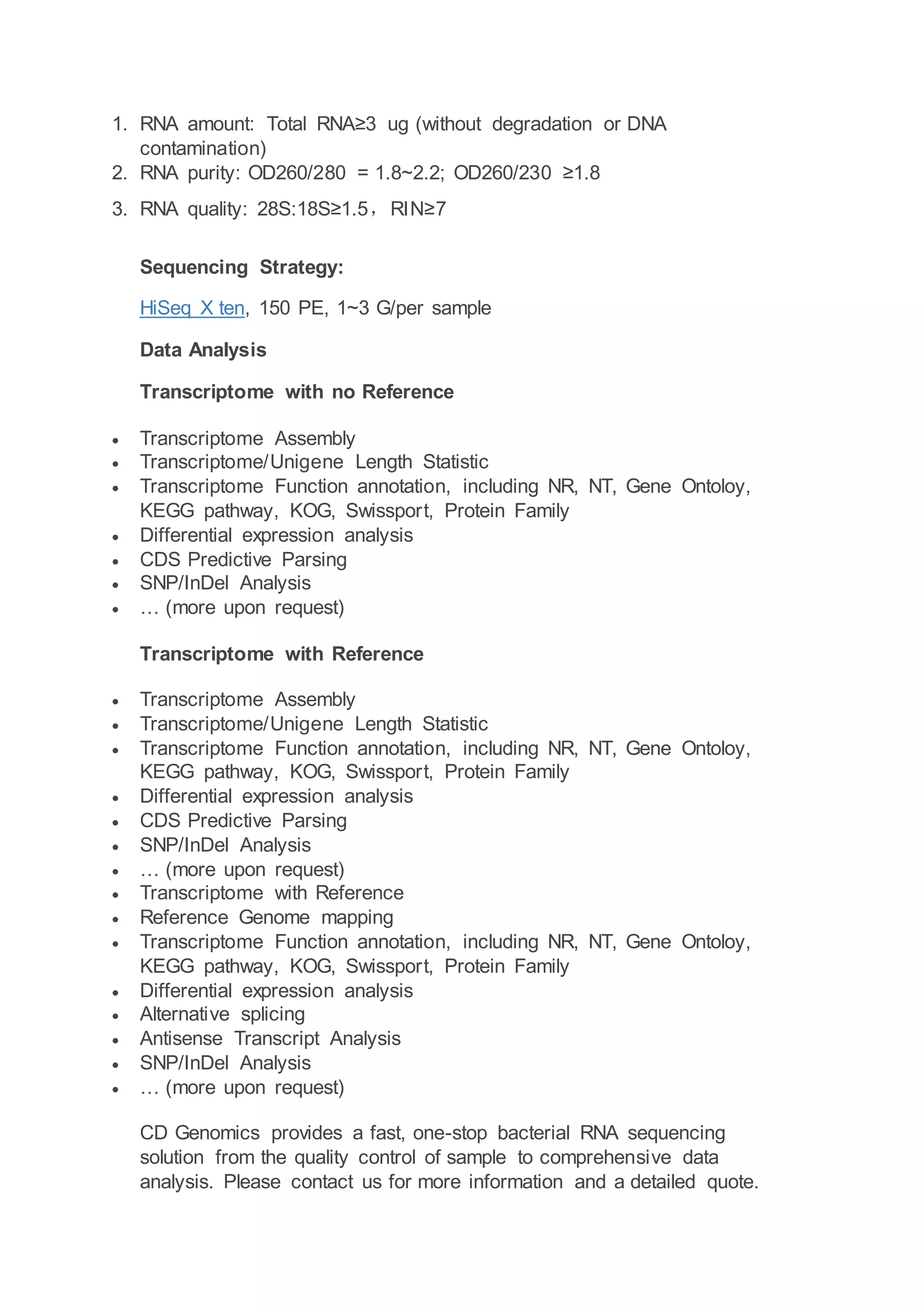 Bacterial rna sequencing | DOCX