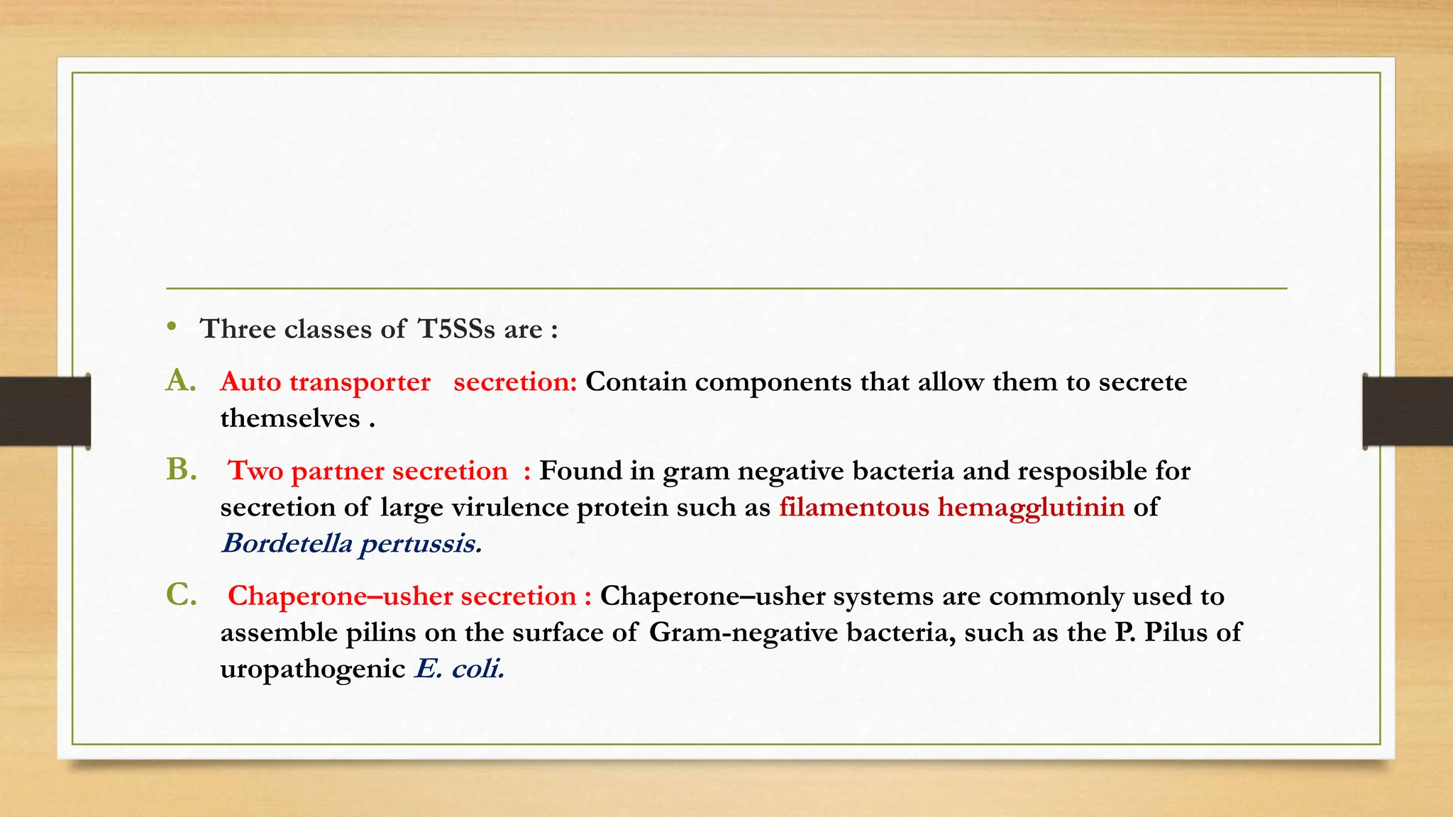 Bacterial secretion system and types .pptx