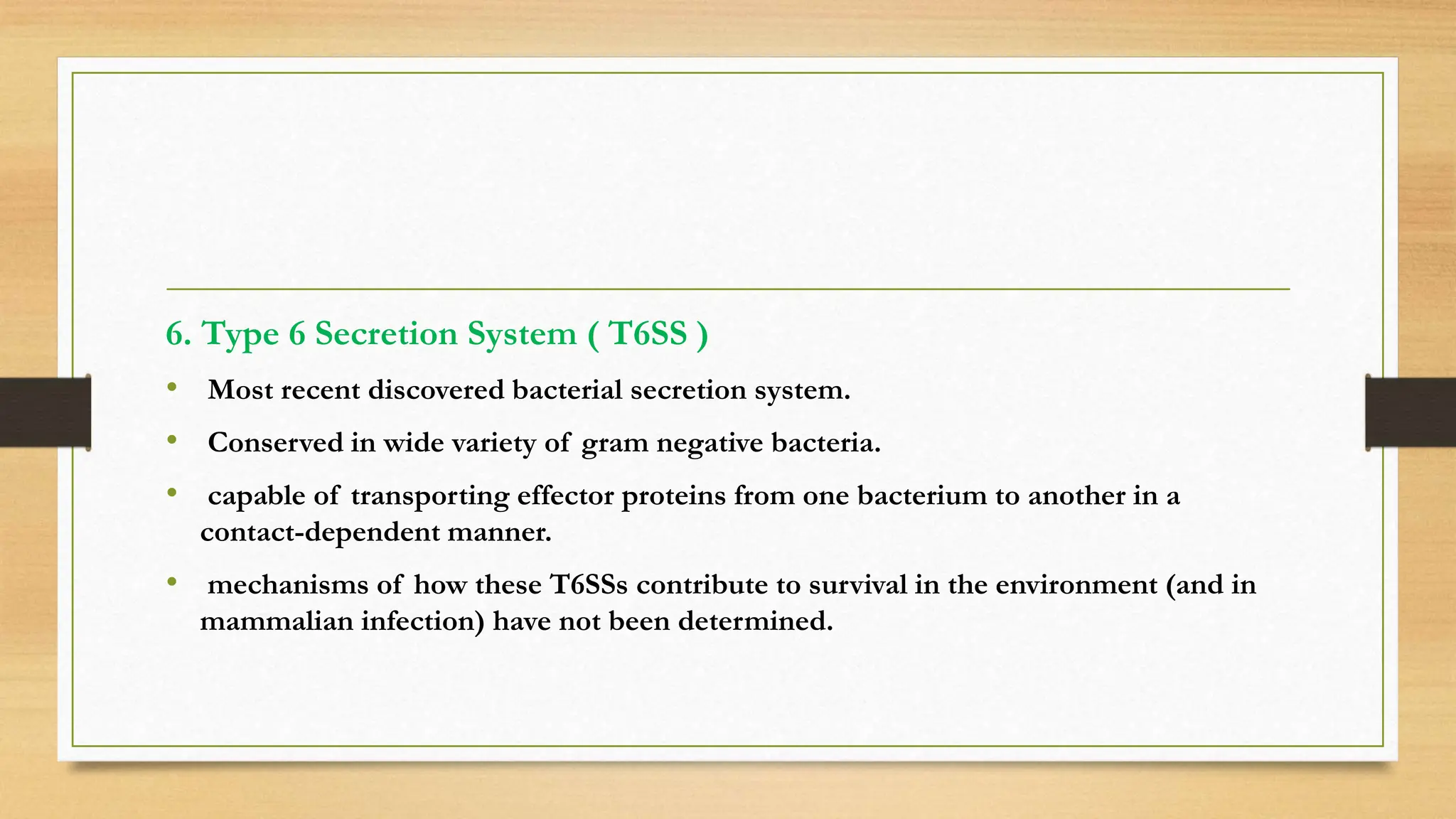 Bacterial Secretion System And Types Pptx