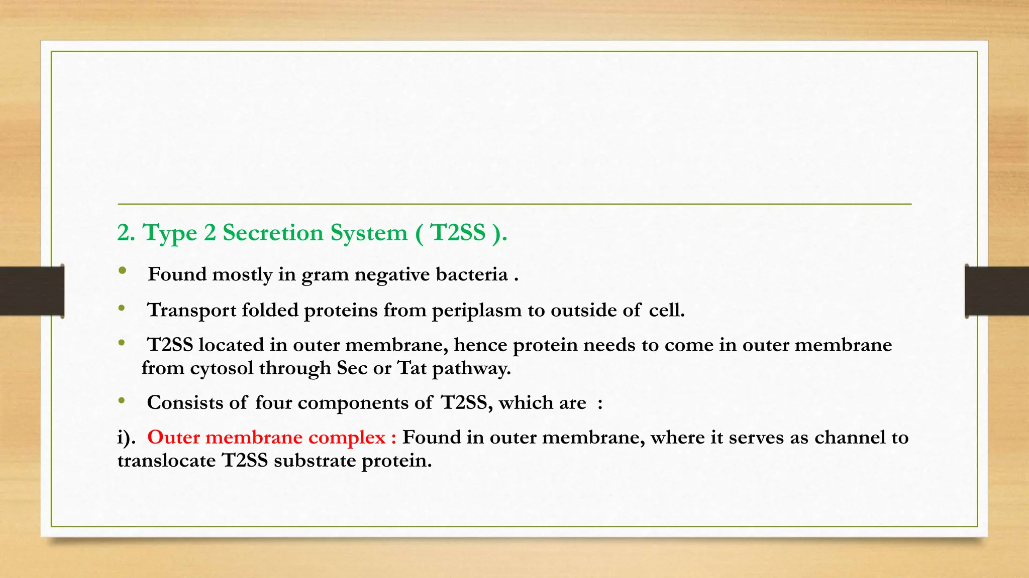 Bacterial secretion system and types .pptx
