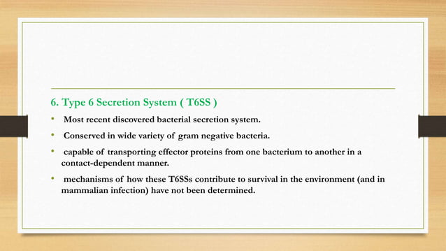 Bacterial secretion system and types .pptx