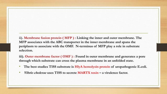 Bacterial secretion system and types .pptx