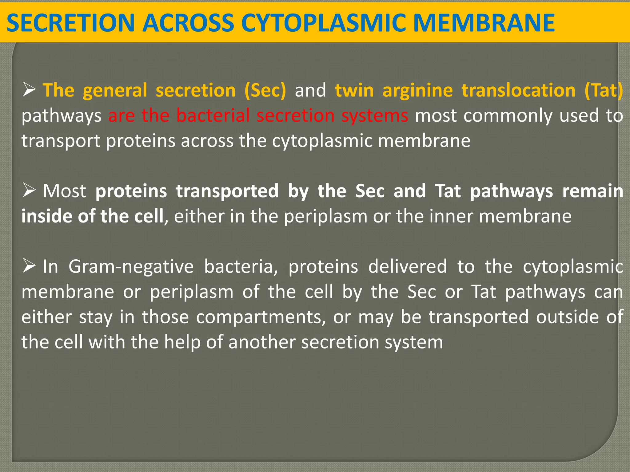 BACTERIAL SECRETION SYSTEM by Dr. Chayanika Das | PPTX