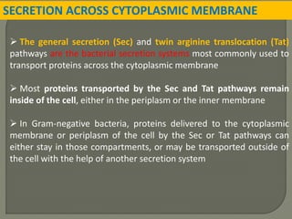 BACTERIAL SECRETION SYSTEM by Dr. Chayanika Das | PPTX