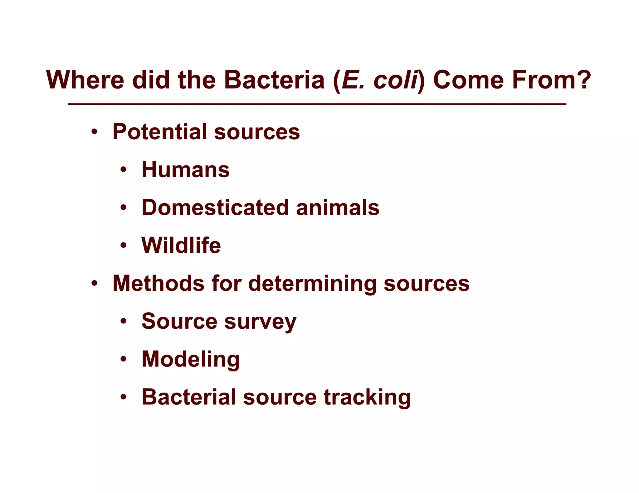 Bacterial source tracking gentry | PPT