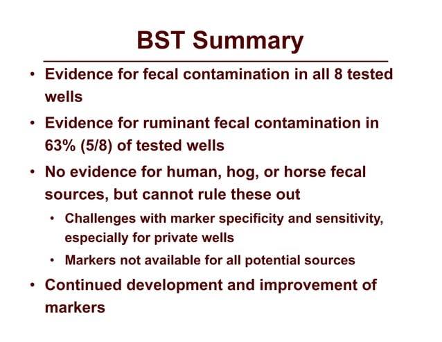 Bacterial Source Tracking Gentry Ppt