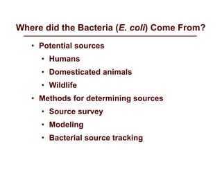 Bacterial source tracking gentry | PPT