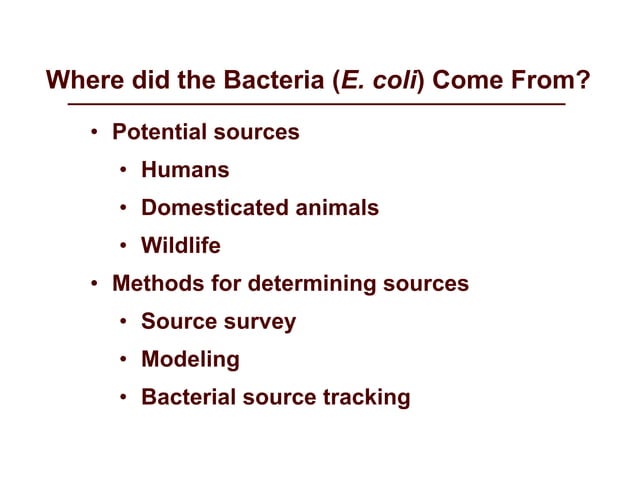 Bacterial source tracking gentry | PPT