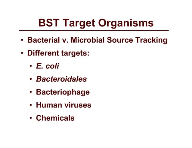 Bacterial source tracking gentry | PPT