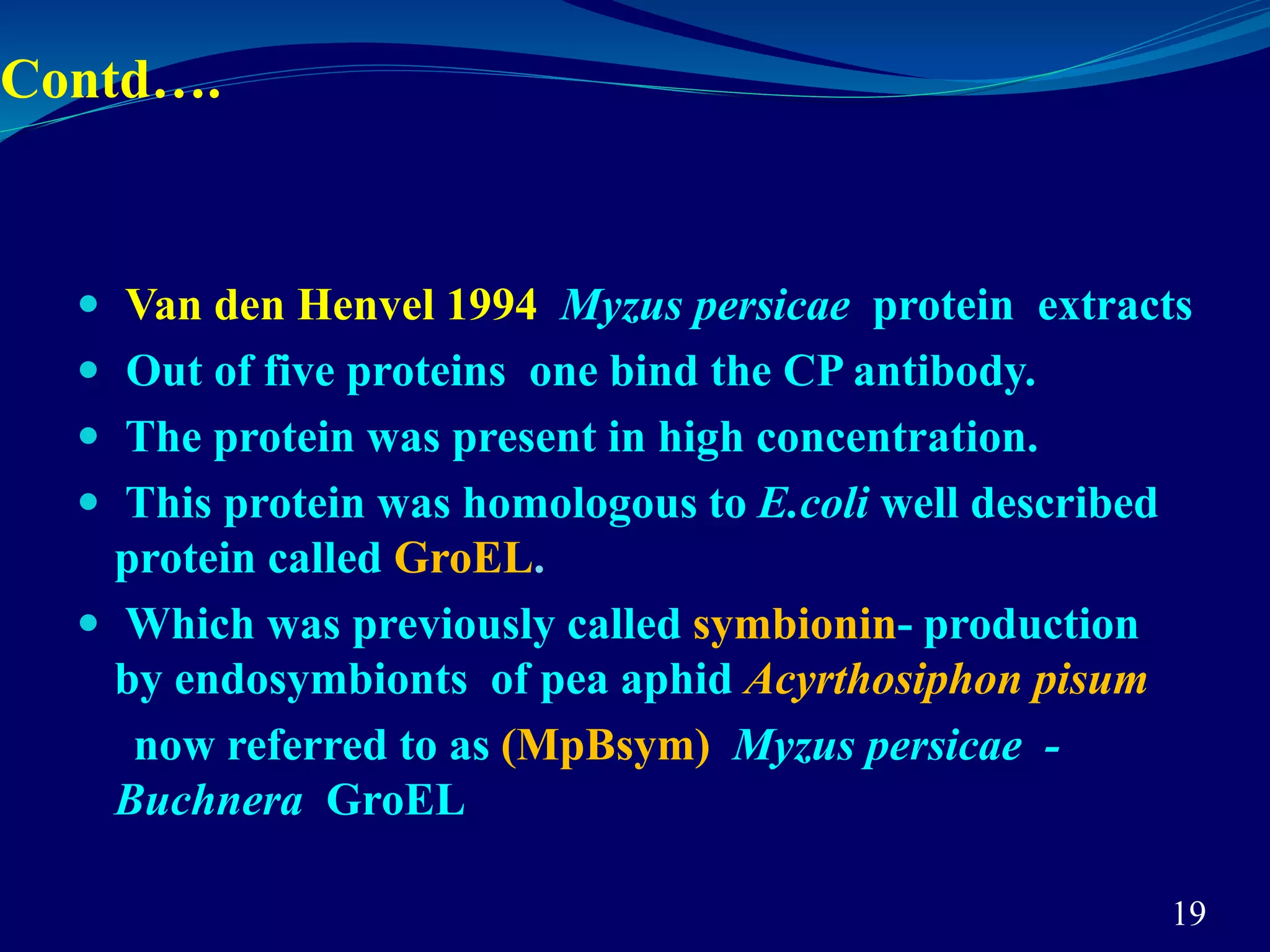 Bacterial symbionts in vector and its role in plant virus transmission ...