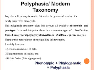 Bacterial taxonomy.pptx | Biological Sciences | Science