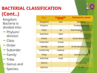 classification of bacteria bacterial taxonomy.pptx