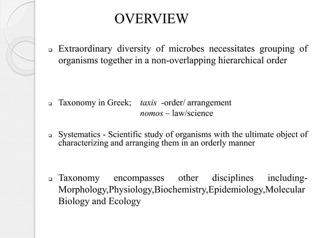Bacterial taxonomy b sc mlt | PPTX