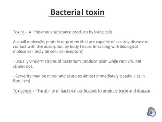 Bacterial toxins | PPTX