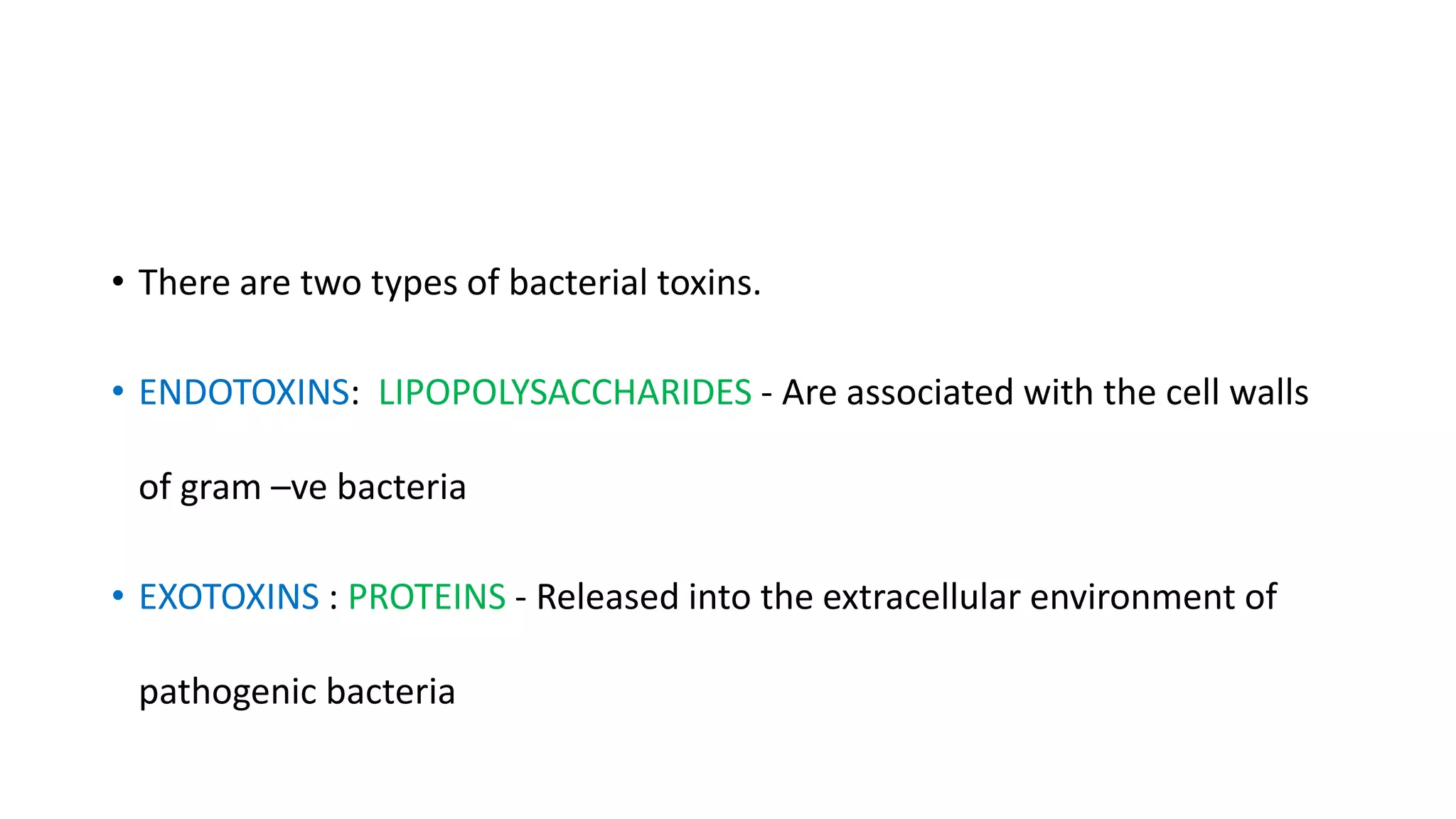 Bacterial toxins | PPTX