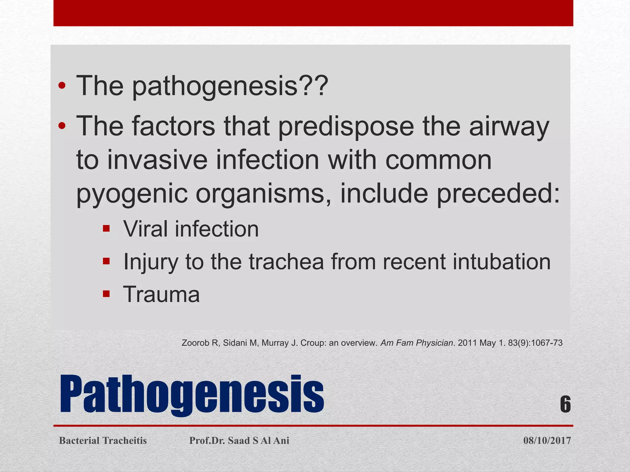 Bacterial tracheitis | PPTX
