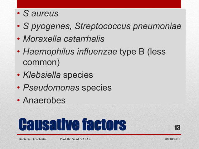 Bacterial tracheitis | PPTX | Ear, Nose and Throat Conditions ...