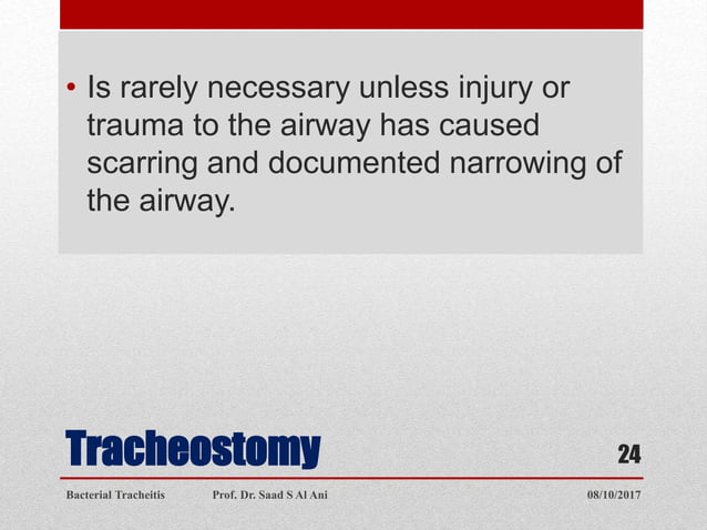 Bacterial tracheitis | PPTX | Ear, Nose and Throat Conditions ...