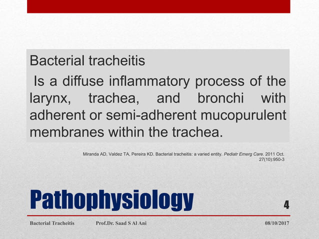Bacterial tracheitis | PPTX | Ear, Nose and Throat Conditions ...