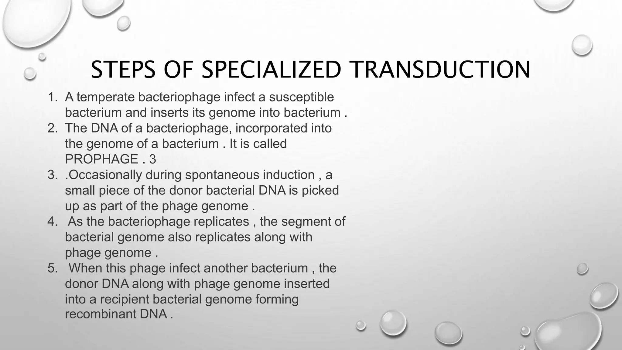 Bacterial transduction | PPTX