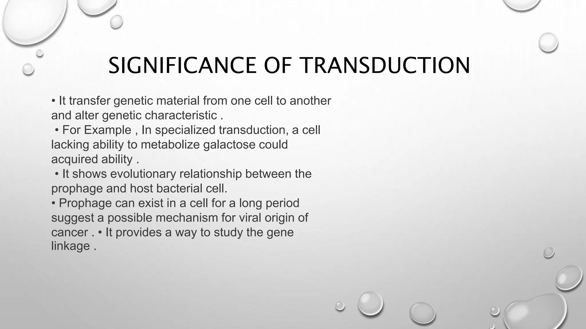 Bacterial transduction | PPTX
