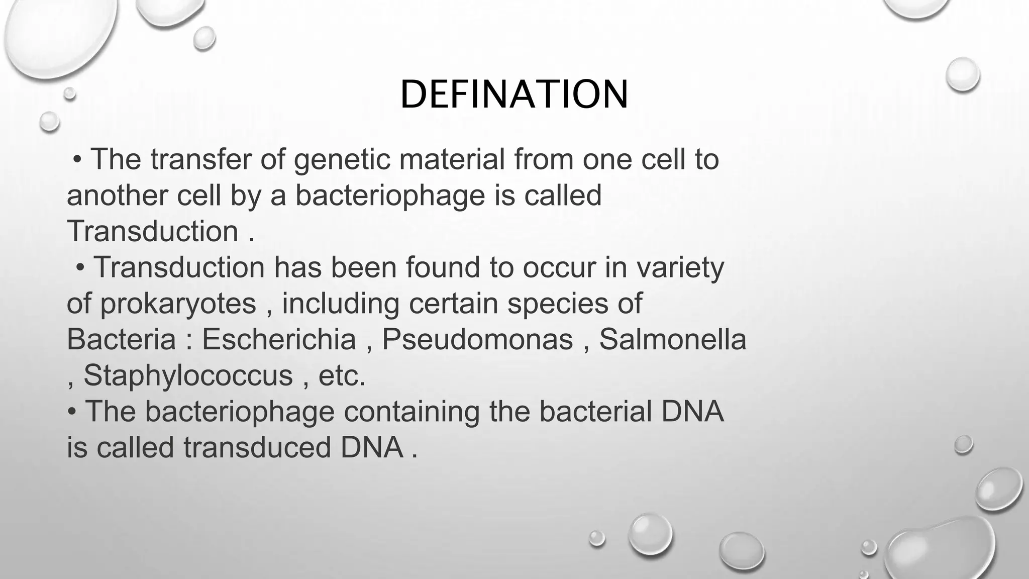 Bacterial transduction | PPTX