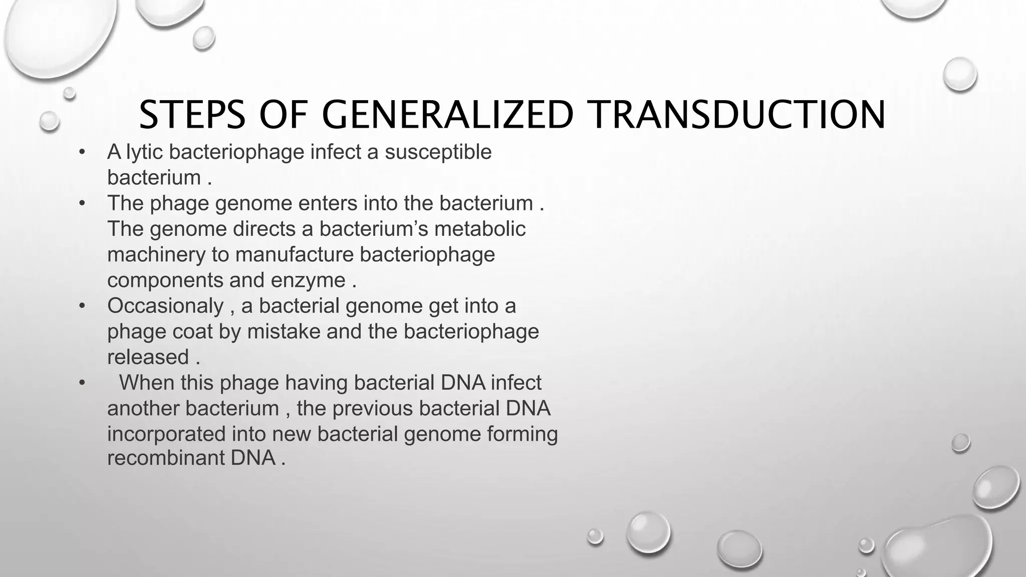 Bacterial transduction | PPTX