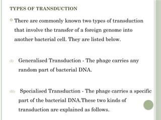 Bacterial Transduction and its types.pptx