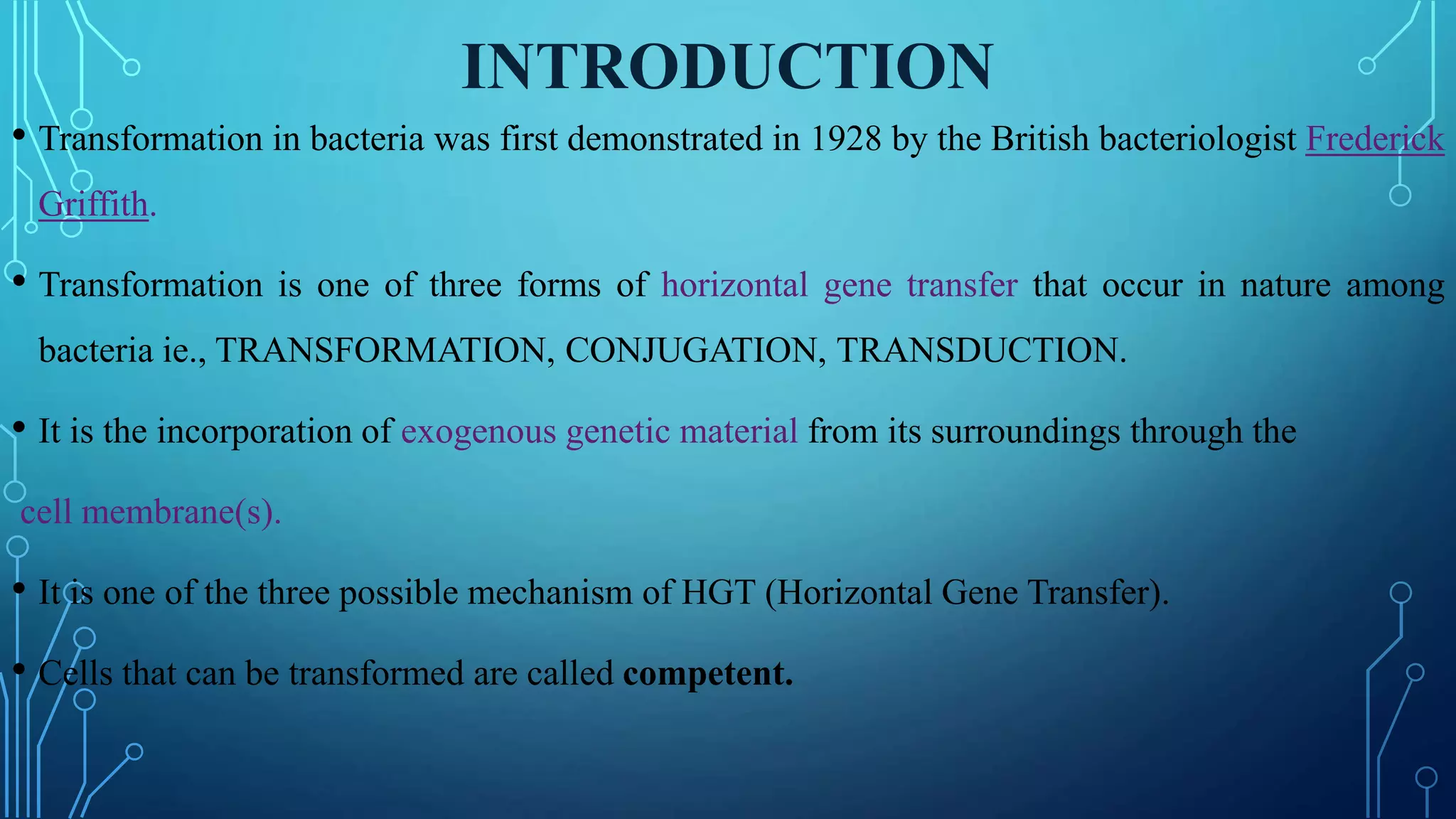 Bacterial transformation | PPTX