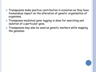 Bacterial transposable elements | PPTX