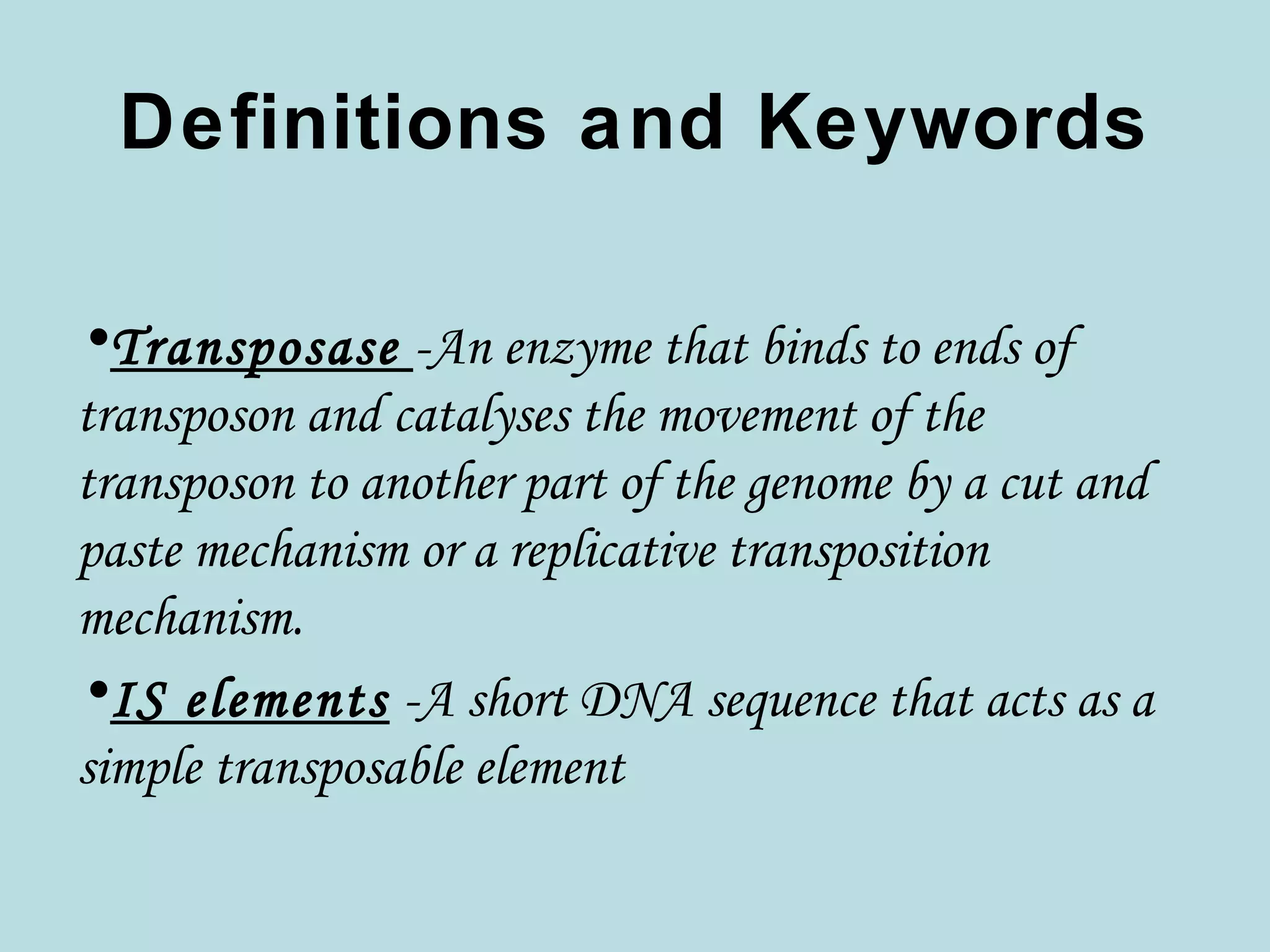 Bacterial transposons | PPT